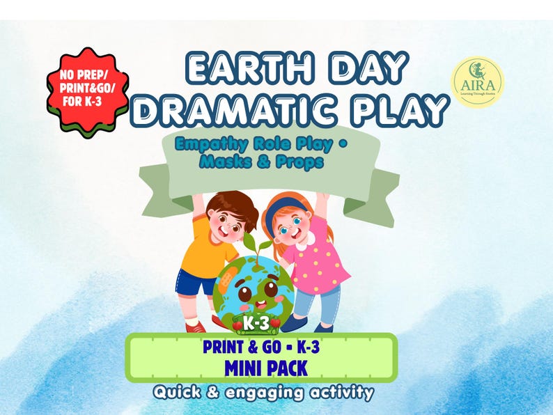 Earth Day Dramatic Play Activity, Empathy Role Play, SEL Masks & Props ...