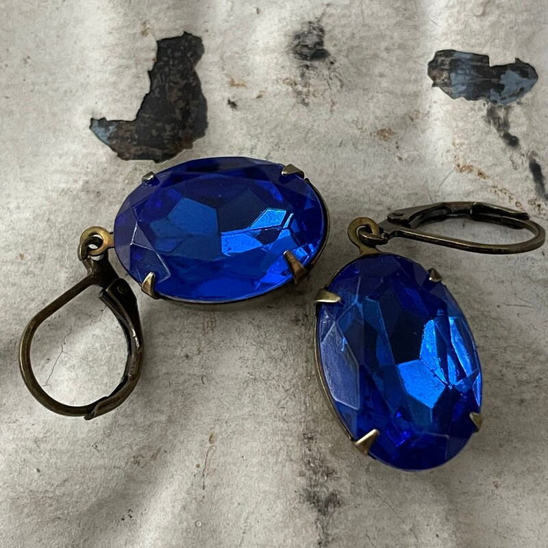 Royal Blue Earrings - Etsy