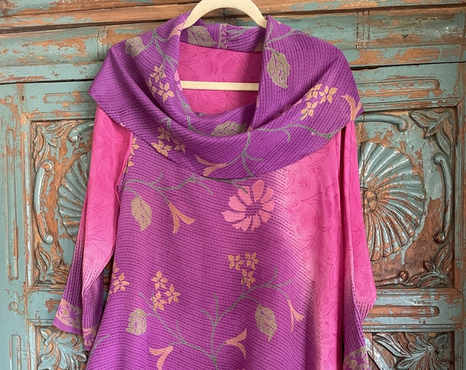 Romantic Rose and Violet Portrait Collar Tunic - Etsy