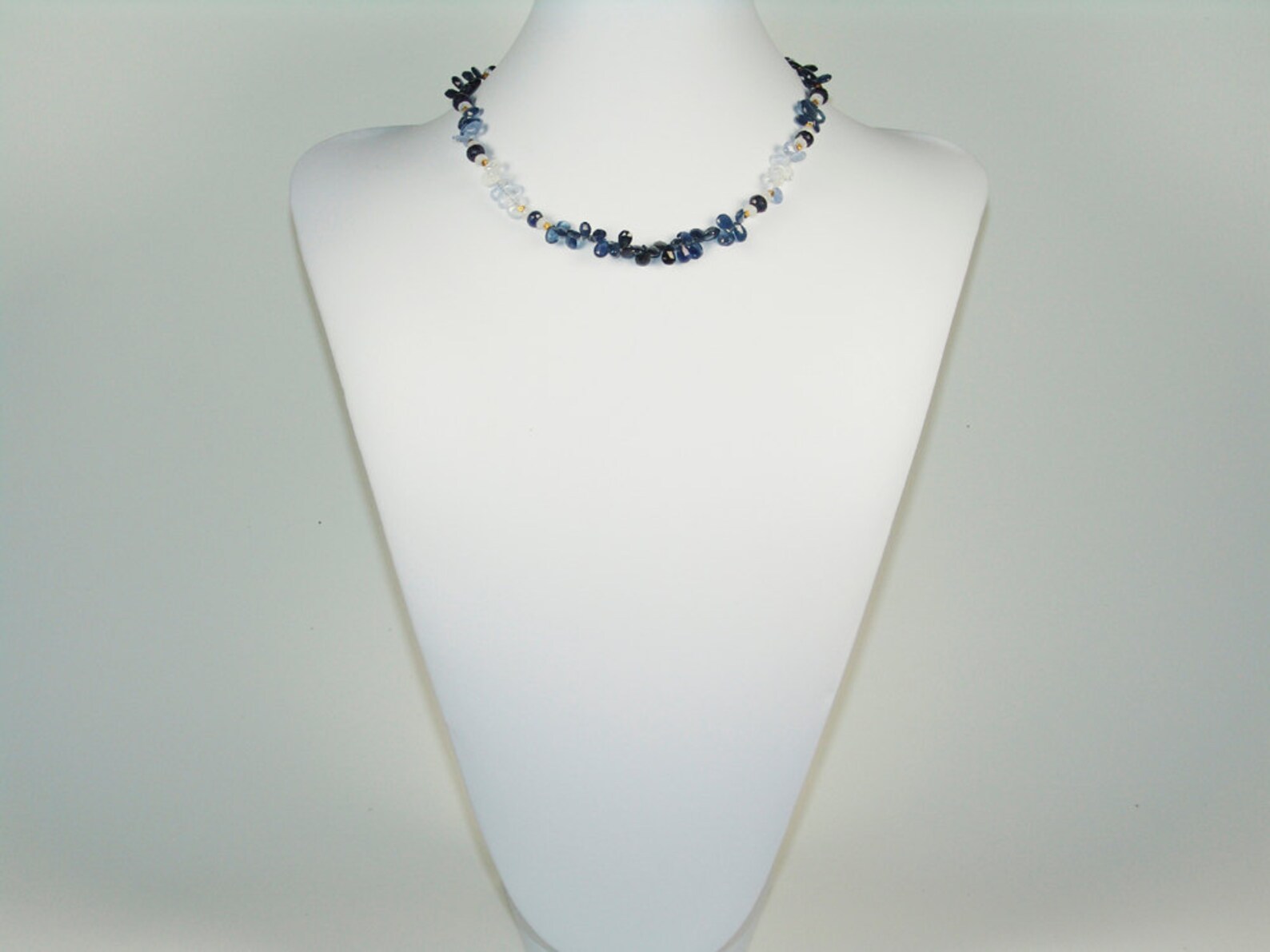 Pale to Deep Blue Iolite Necklace - Etsy