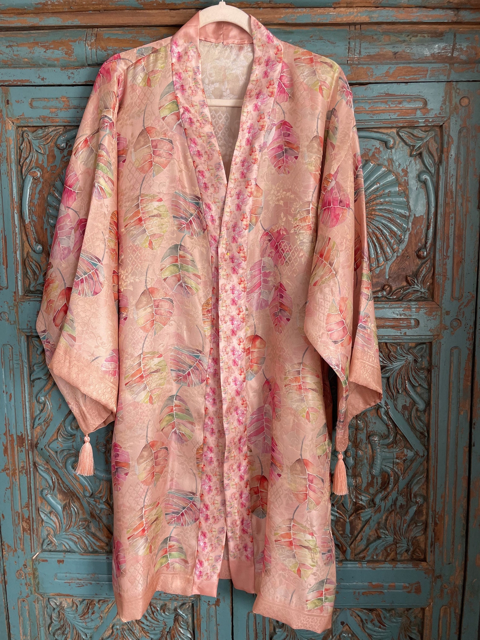 An Elegant Peach Silk Jacket - Etsy
