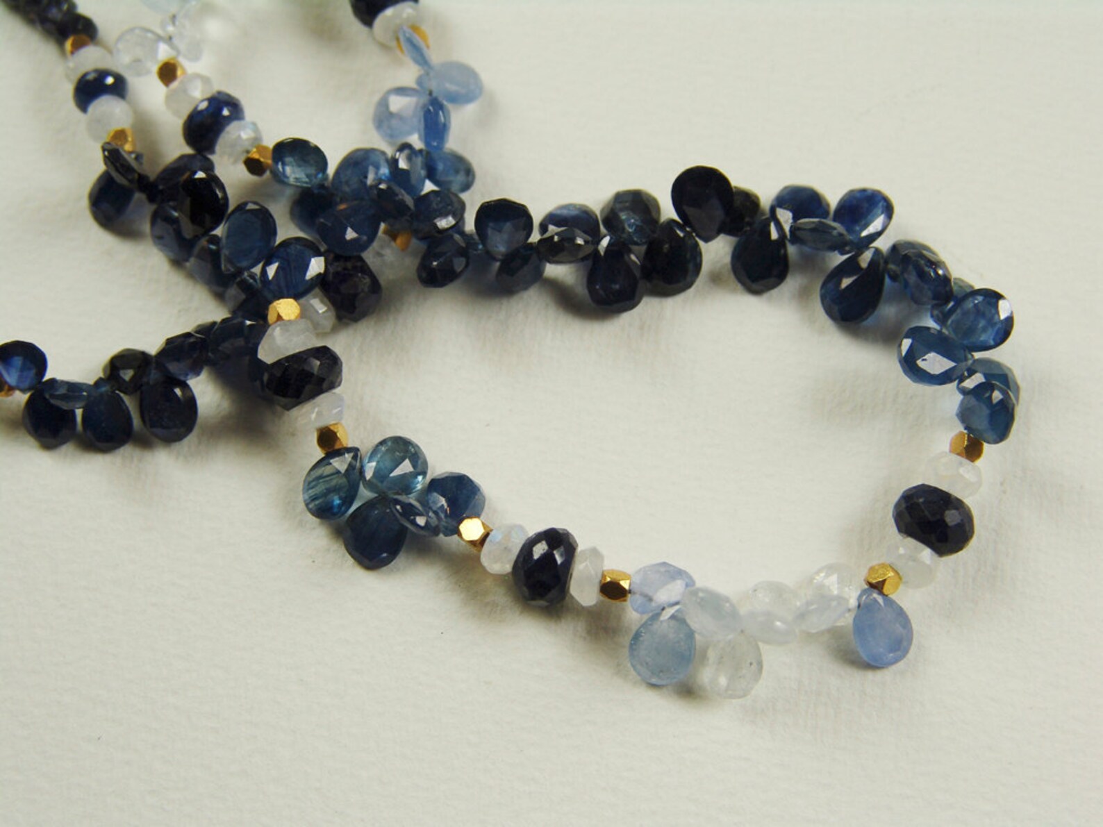 Pale to Deep Blue Iolite Necklace - Etsy