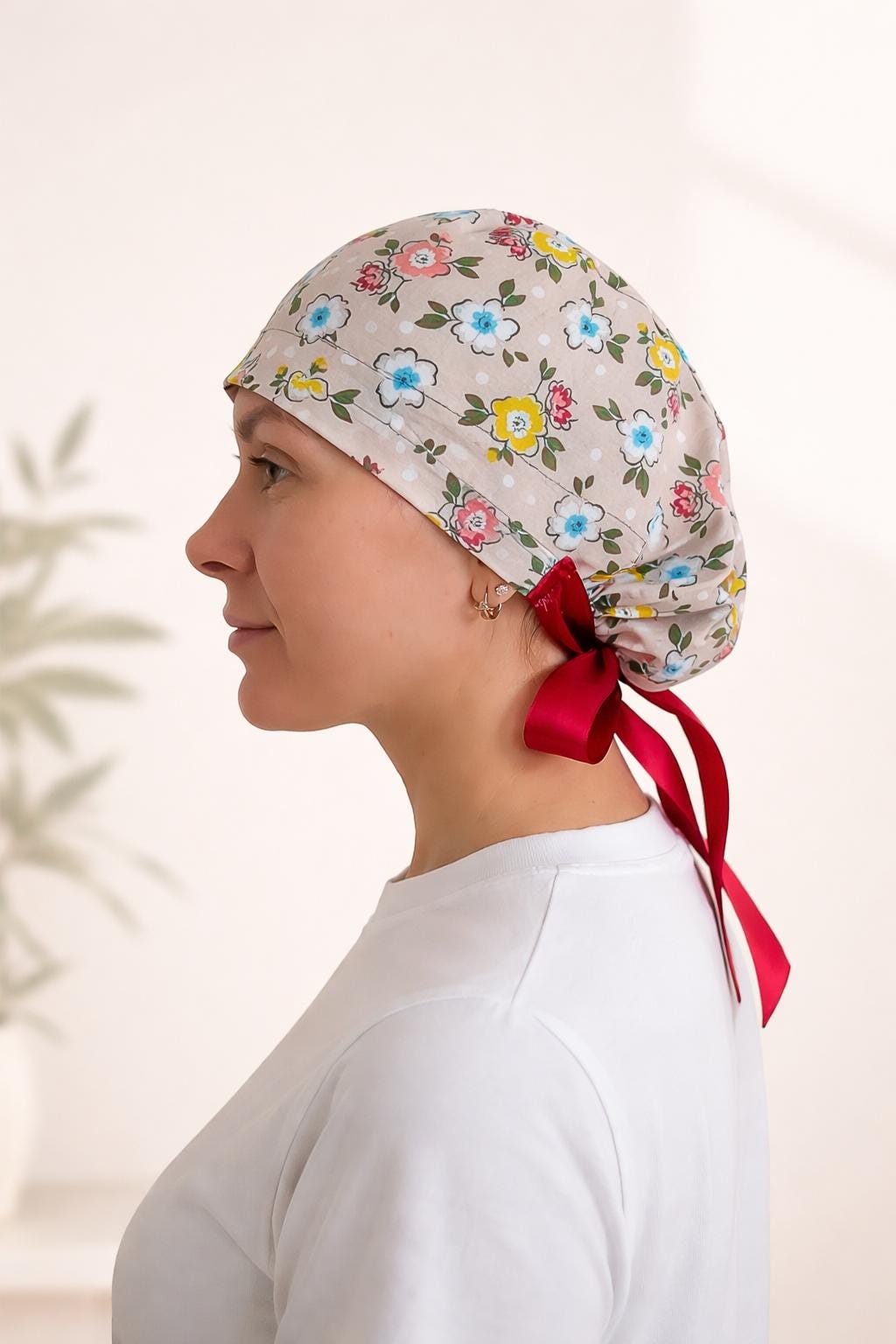 Scrub Cap Sewing Patterns PDF Set of 2 | Euro Ponytail and Bouffant ...