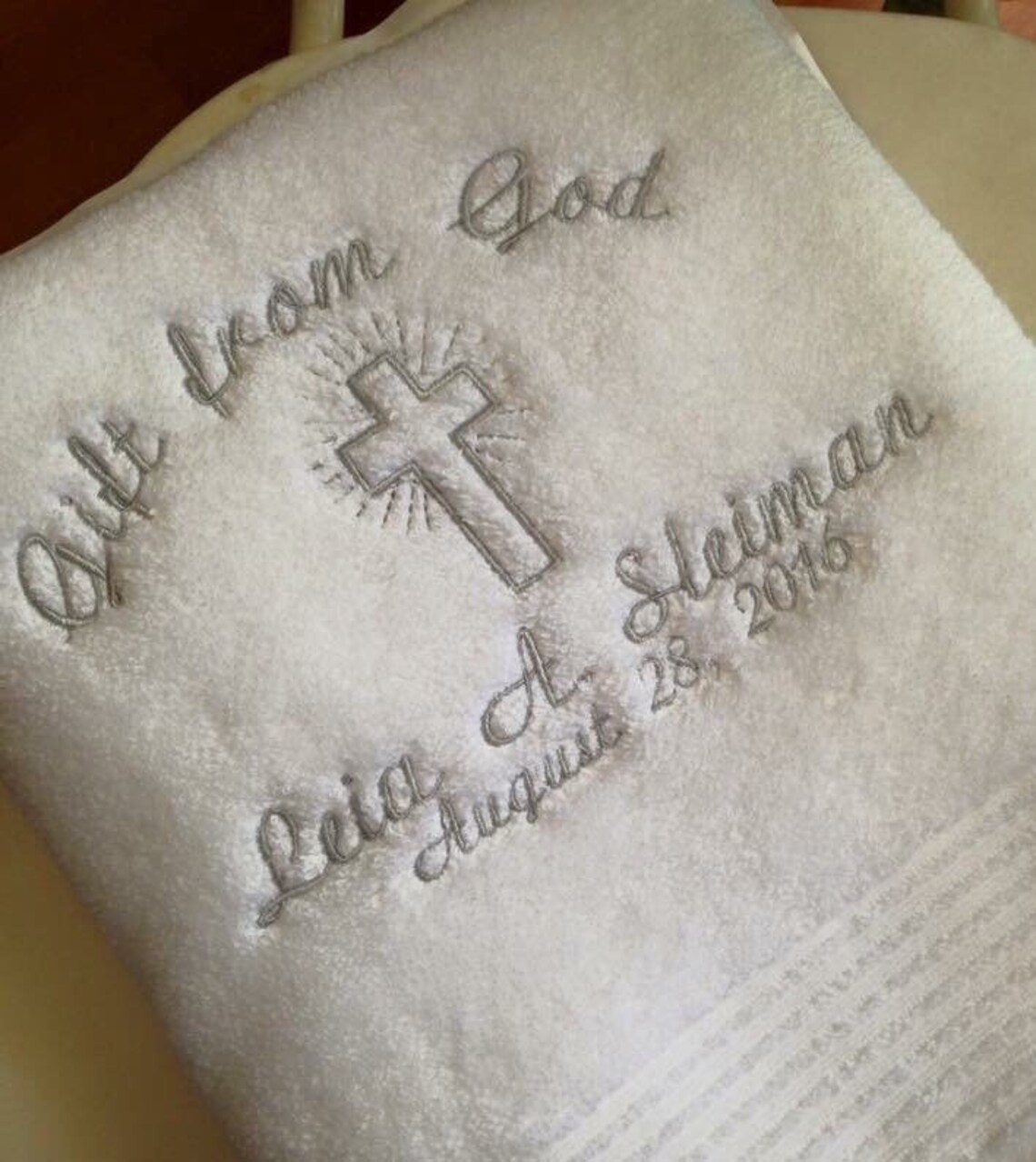 Baptism Towel Christening Towel Baptism Towels - Etsy