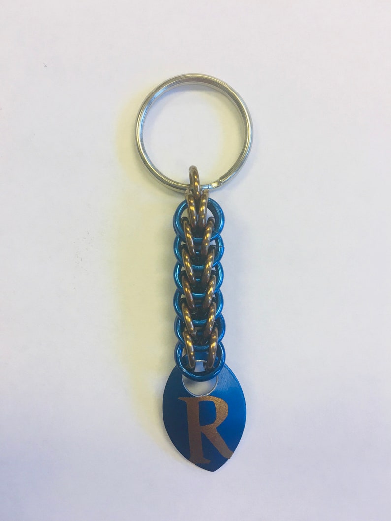 Hogwarts House Inspired Dragon Tail Chainmail Keychain - Etsy