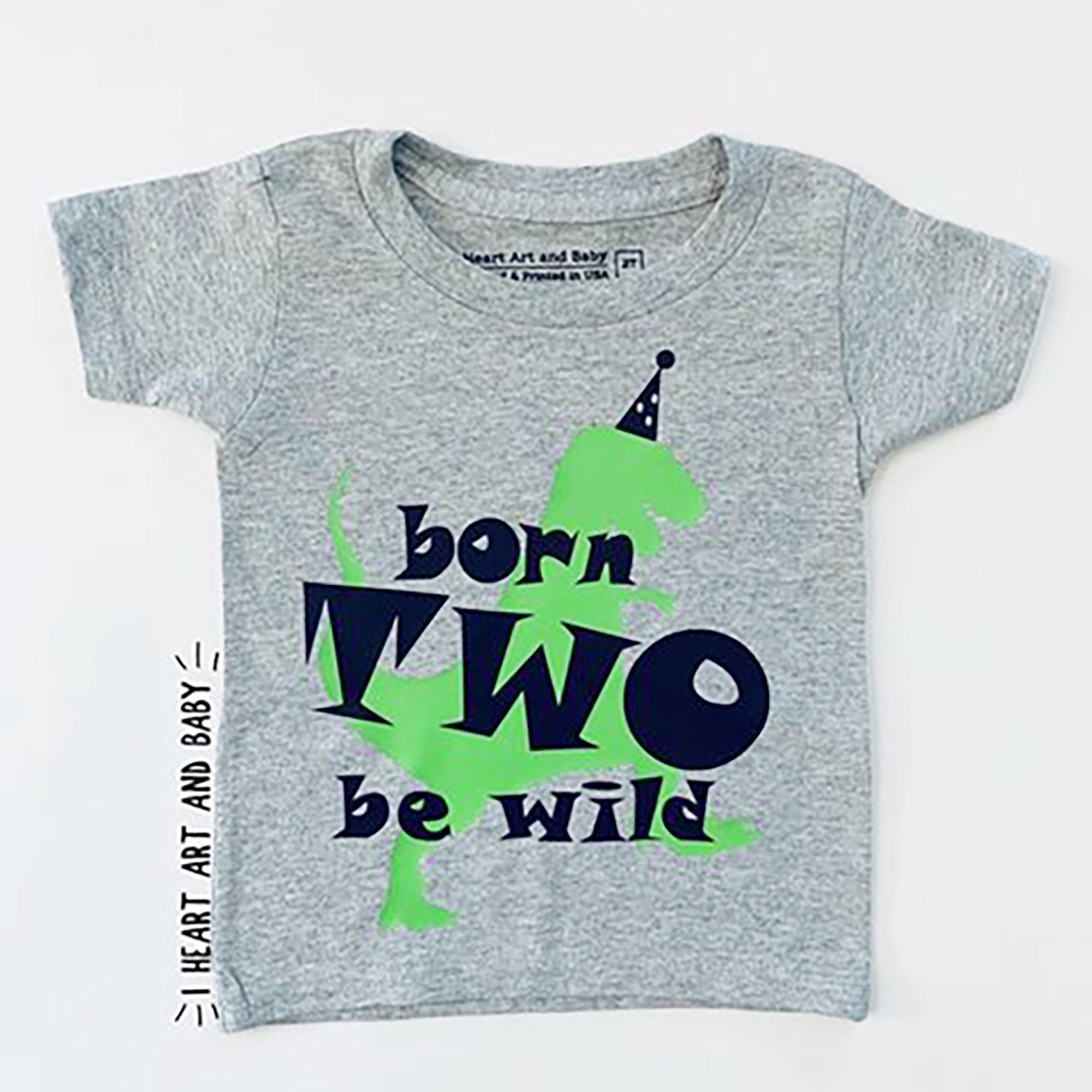 Born TWO Be Wild - Dinosaur Birthday Party Shirt for Second Birthday ...