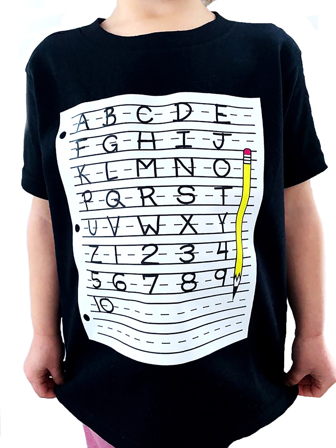 Learning Alphabet Shirt for Kids, School Shirts, Back to School Clothes ...