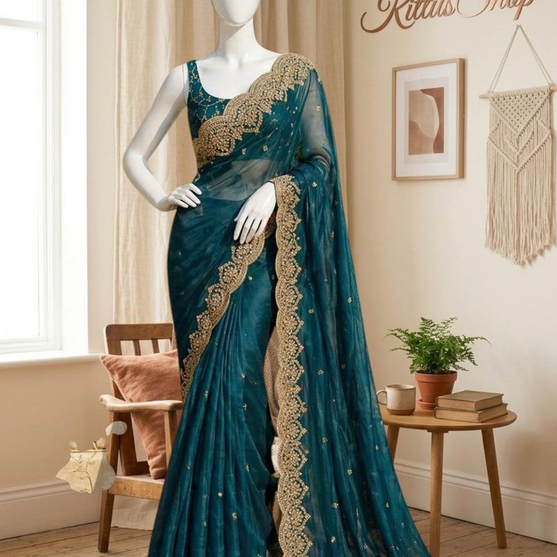 Ready Wear Stitched Sari - Etsy