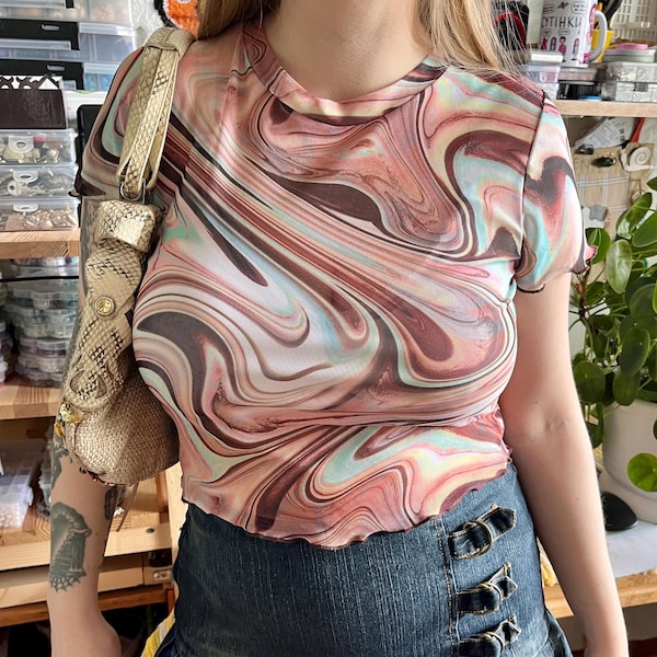 2000s Swirl Top - Etsy