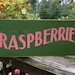 RASPBERRIES Sign/green Sign/hand Painted Sign/antique Reproduction Sign ...