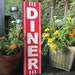 Retro DINER Sign/hand Painted/red Sign/kitchen Art/vertical | Etsy
