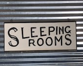 Sleeping Rooms sign/farmhouse style sign/antique | Etsy