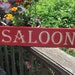 SALOON Sign/vintage Style Sign/old West Sign/red and Gold Sign/hand ...