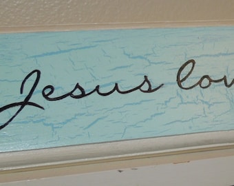 Jesus Loves Me Nursery Sign - Etsy
