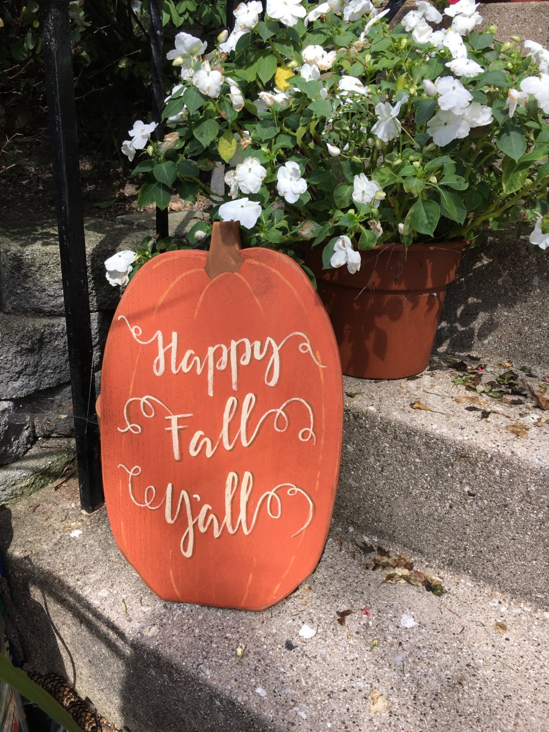 Happy Fall Y'all Sign/hand Painted Sign/rustic Sign/ Farmhouse Style ...