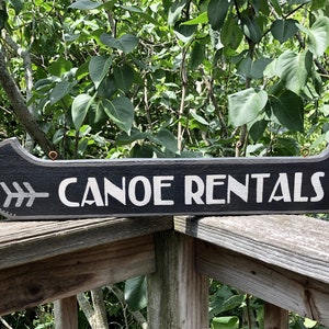 Canoe Rentals Sign/canoe Sign/rustic Sign/cabin Decor/lake House Sign ...
