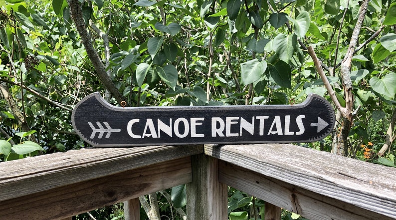 Canoe Rentals Sign/canoe Sign/rustic Sign/cabin Decor/lake House Sign ...