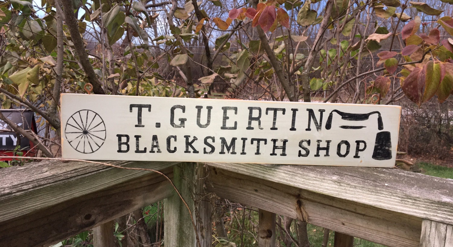 BLACKSMITH SHOP Sign/ Hand Painted Sign/antique 1870's Reproduction ...