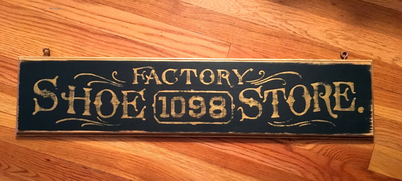Factory Shoe Store sign/hand painted sign/black and gold | Etsy