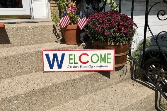 Welcome to Friendly Confines Sign/chicago Welcome/ W - Etsy