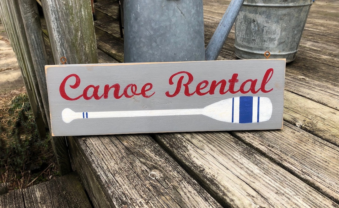 Canoe Rental Sign/rustic Style Sign/lake House Decor/cottage Decor ...