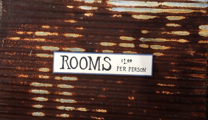 Rooms Sign/vintage Style Sign/guest Room Sign/hand Painted | Etsy