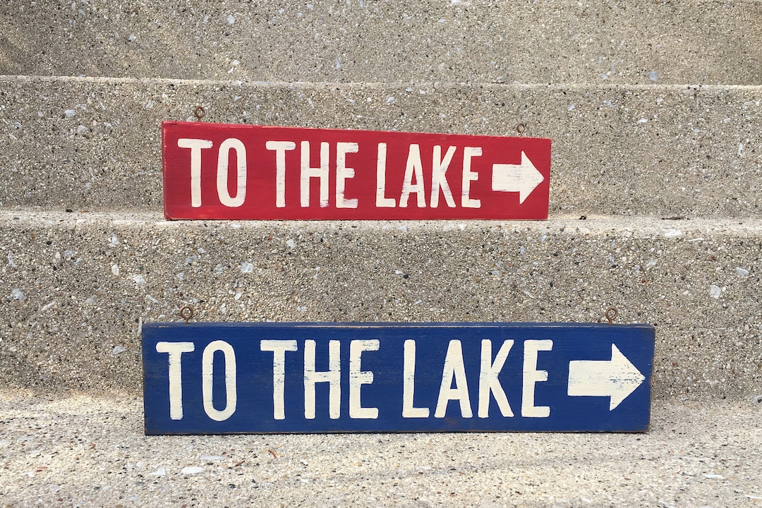 To the Lake Sign/directional Sign/arrow Sign/lake Sign/lakehouse Decor ...