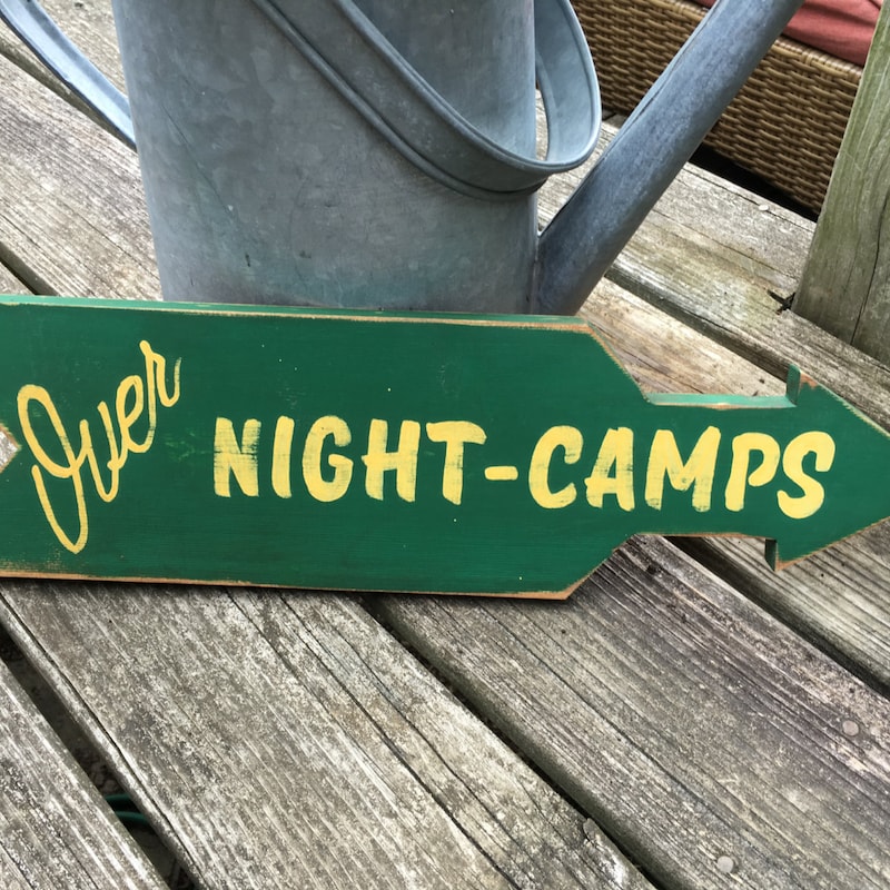 Wood Camp Arrow Sign - Etsy
