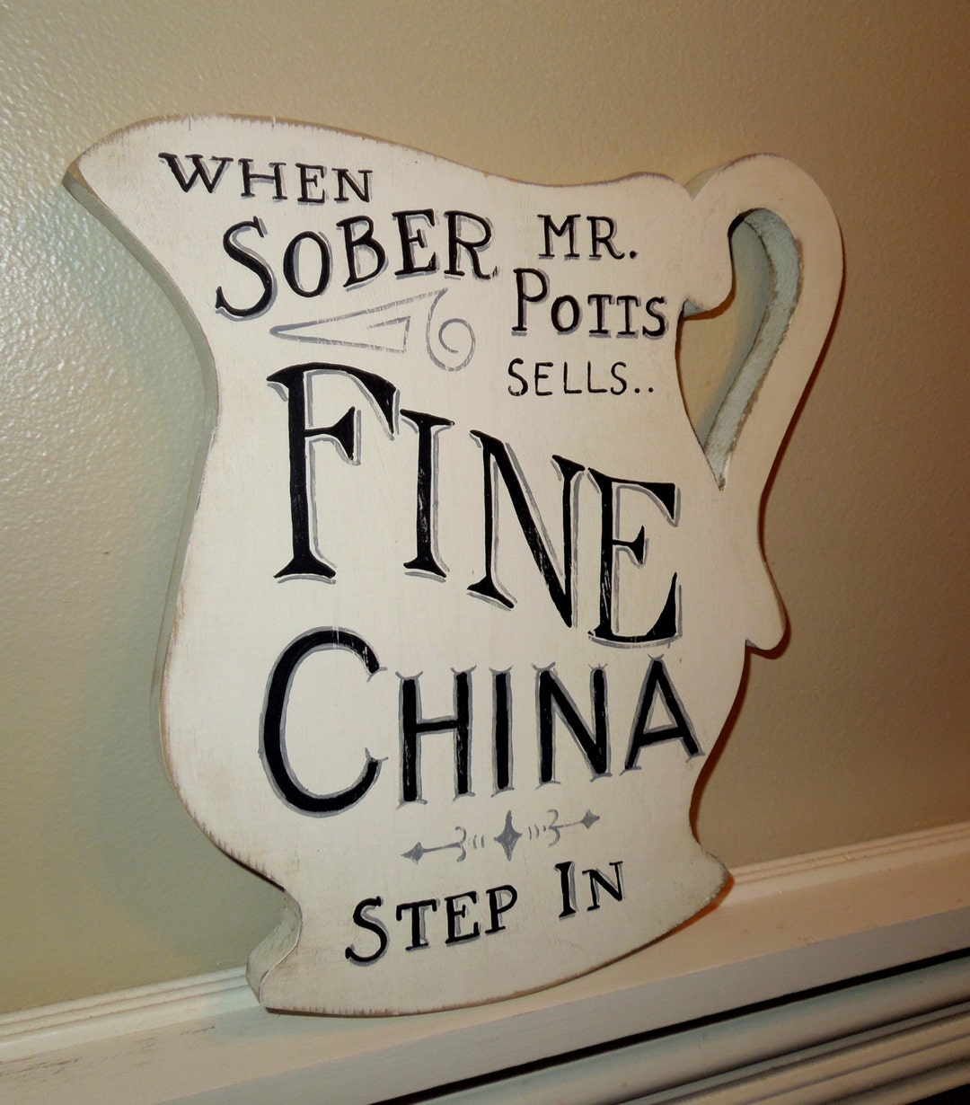 FINE CHINA Sign/antique Reproduction Sign/hand Painted Sign/kitchen Art ...