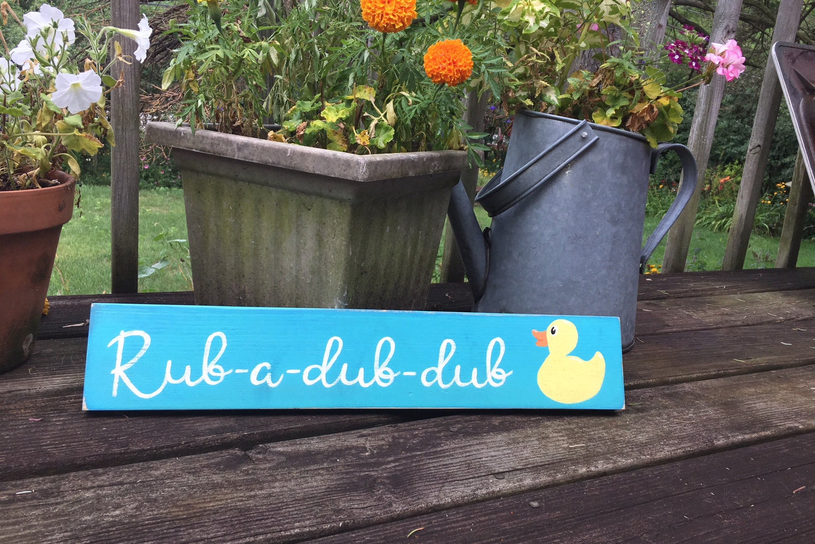 Rub a Dub Dub Sign/kids Bathroom Sign/bath Time Sign/rubber - Etsy