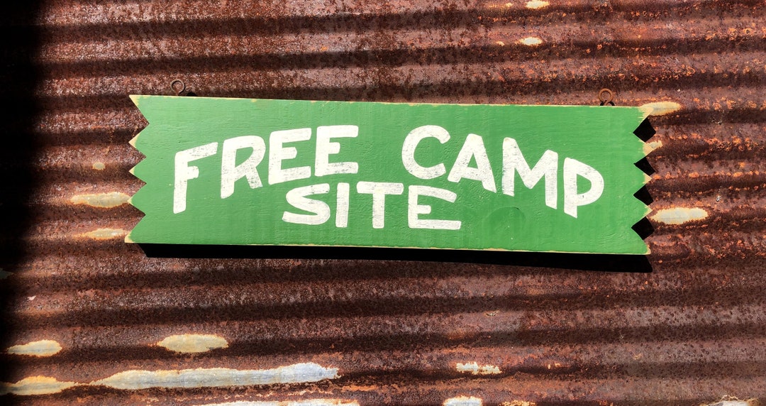 Free Camp Site Sign/rustic Style Sign/camping Decor/wooden Sign/hand ...