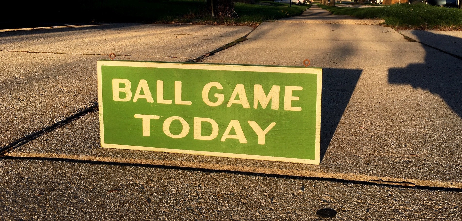 Ball Game Today sign/retro baseball sign/ baseball field | Etsy