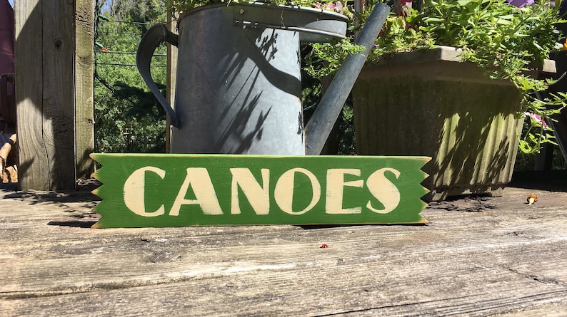 CANOES Sign/rustic Sign/retro Saw Tooth Sign/hand Painted - Etsy