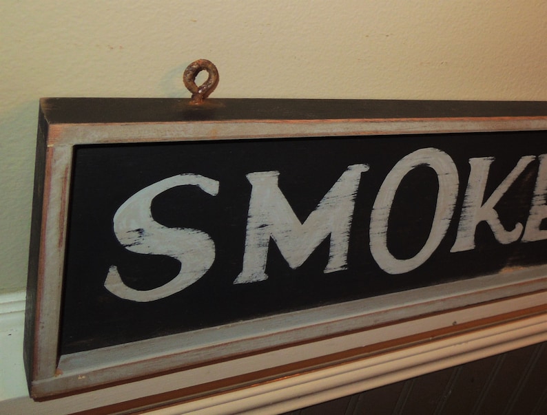SMOKE HOUSE Sign/hand Painted Sign/primitive Sign/trade Sign/19th ...