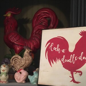 Rooster Cock-a-doodle-doo Sign/hand Painted/rooster Sign/folk Art Sign ...