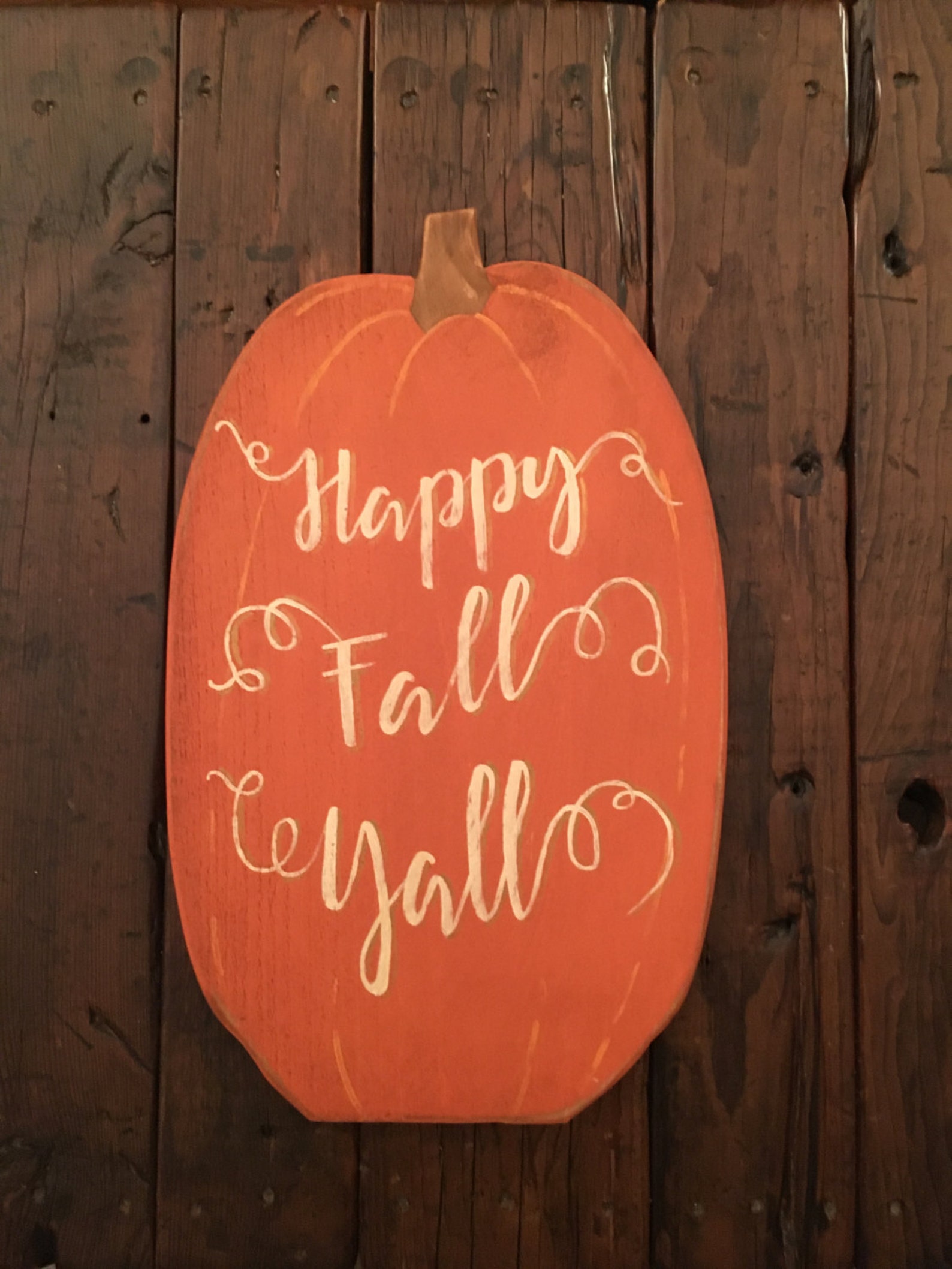 Happy Fall Y'all Sign/hand Painted Sign/rustic Sign/ Farmhouse Style ...
