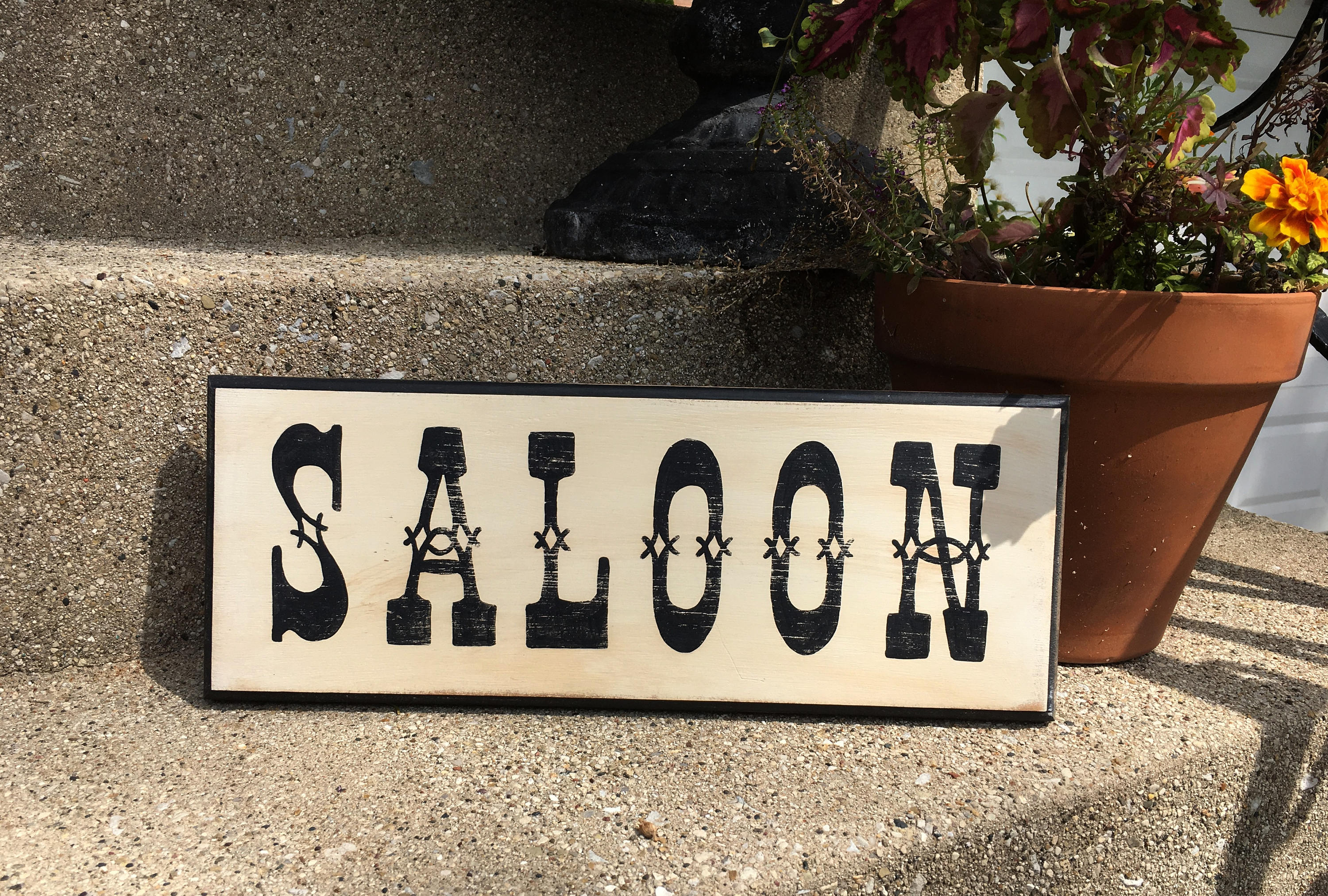 SALOON Sign/old West Sign/rustic Sign/hand Painted - Etsy