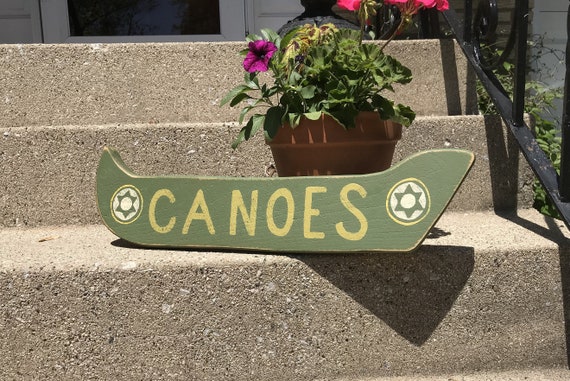 CANOE sign/rustic sign/canoe rental sign/antique | Etsy
