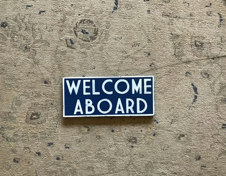 WELCOME ABOARD Sign/cottage Decor/nautical Decor/lakehouse - Etsy
