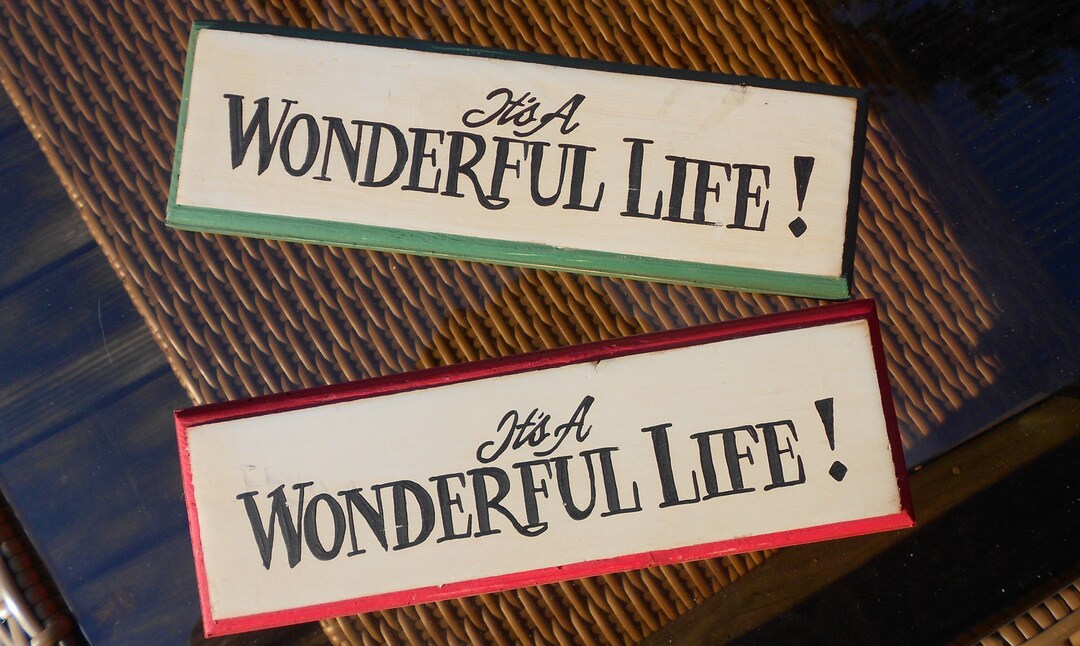 It's a Wonderful Life Sign/hand Painted/vintage Style Sign/farmhouse ...