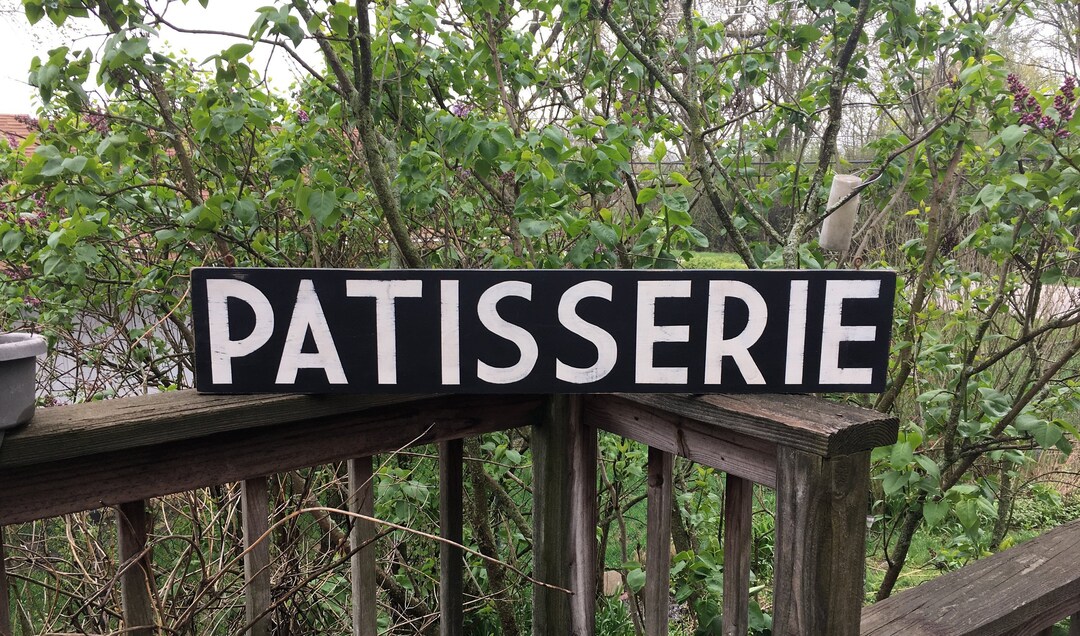 Large PATISSERIE Sign/french Sign/vintage Style Sign/hand Painted/black ...