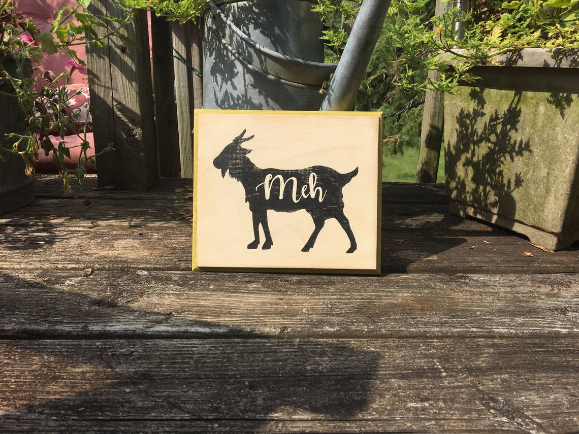Goatmeh Sign/hand Painted Sign/folk Art - Etsy