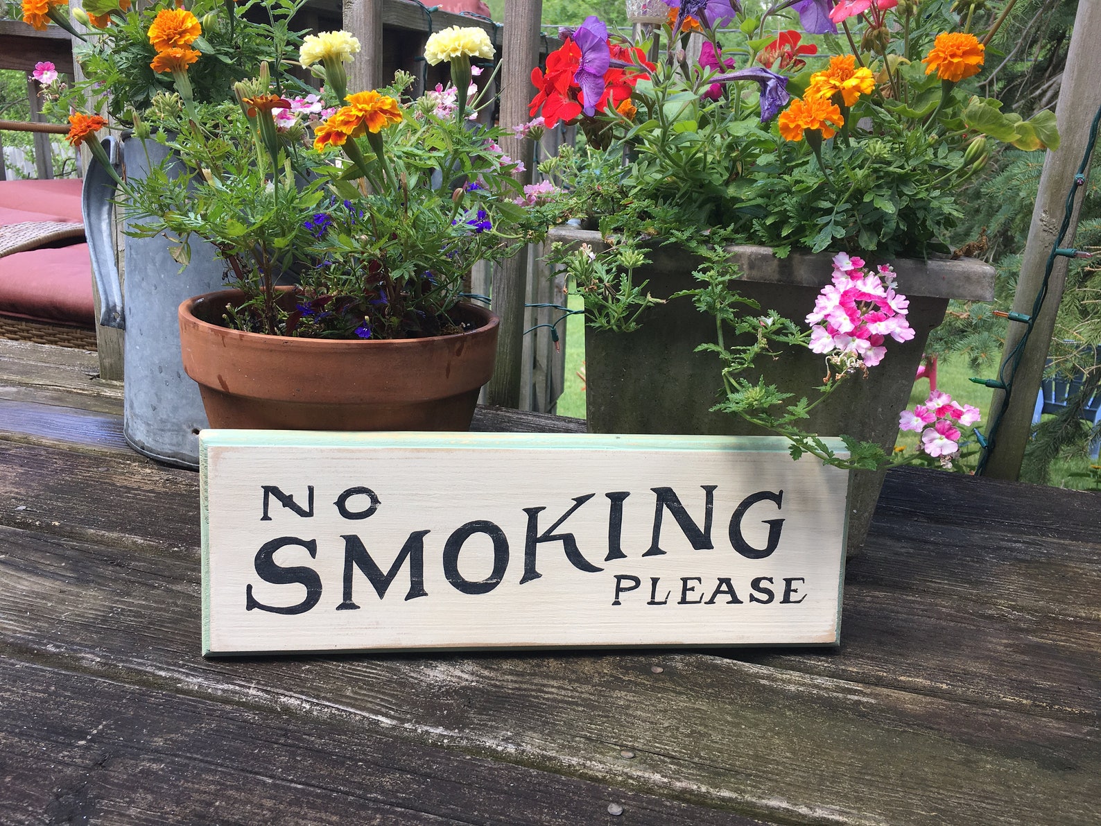 NO SMOKING PLEASE Sign/vintage Style Sign/ Hand Painted - Etsy