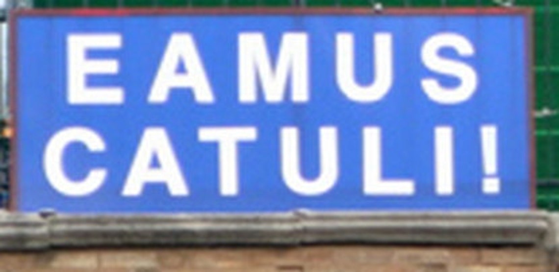 EAMUS CATULI! Sign/let's Go Cubs Sign/hand Painted Sign/reproduction ...