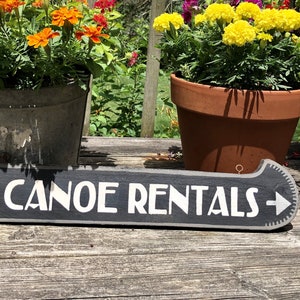 Canoe Rentals Sign/canoe Sign/rustic Sign/cabin Decor/lake House Sign ...