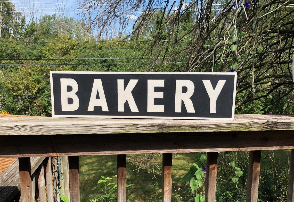 BAKERY Sign/kitchen Art/vintage Style Sign/retro Sign/black - Etsy