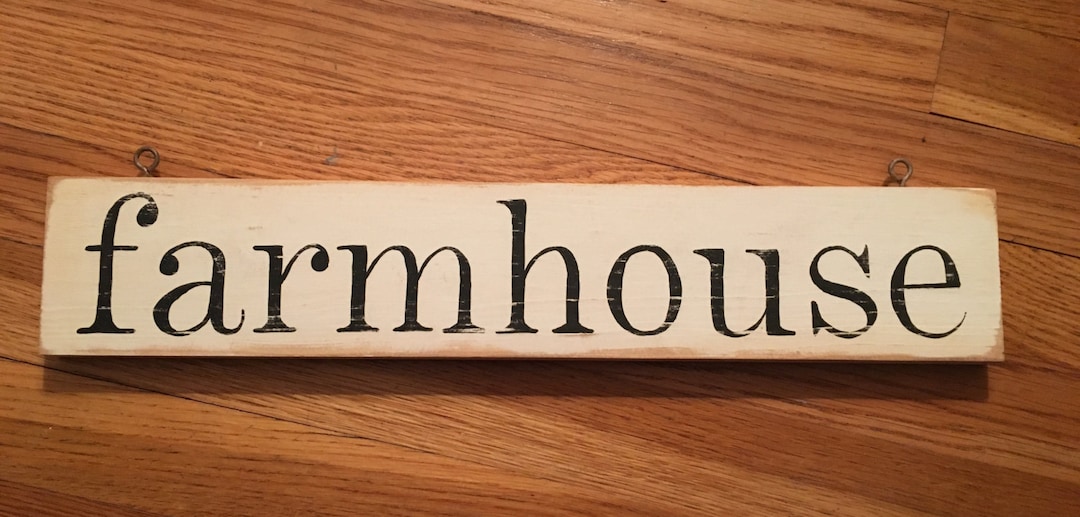 Farmhouse Sign/vintage Style Sign/hand Painted Sign/black and - Etsy