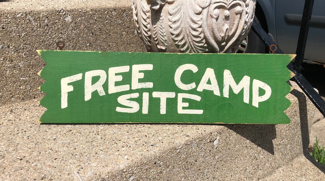 Free Camp Site Sign/rustic Style Sign/camping Decor/wooden - Etsy