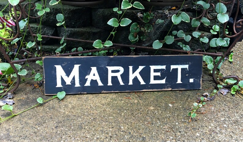 MARKET Trade Sign/hand Painted Sign/rustic Sign/19th Century ...