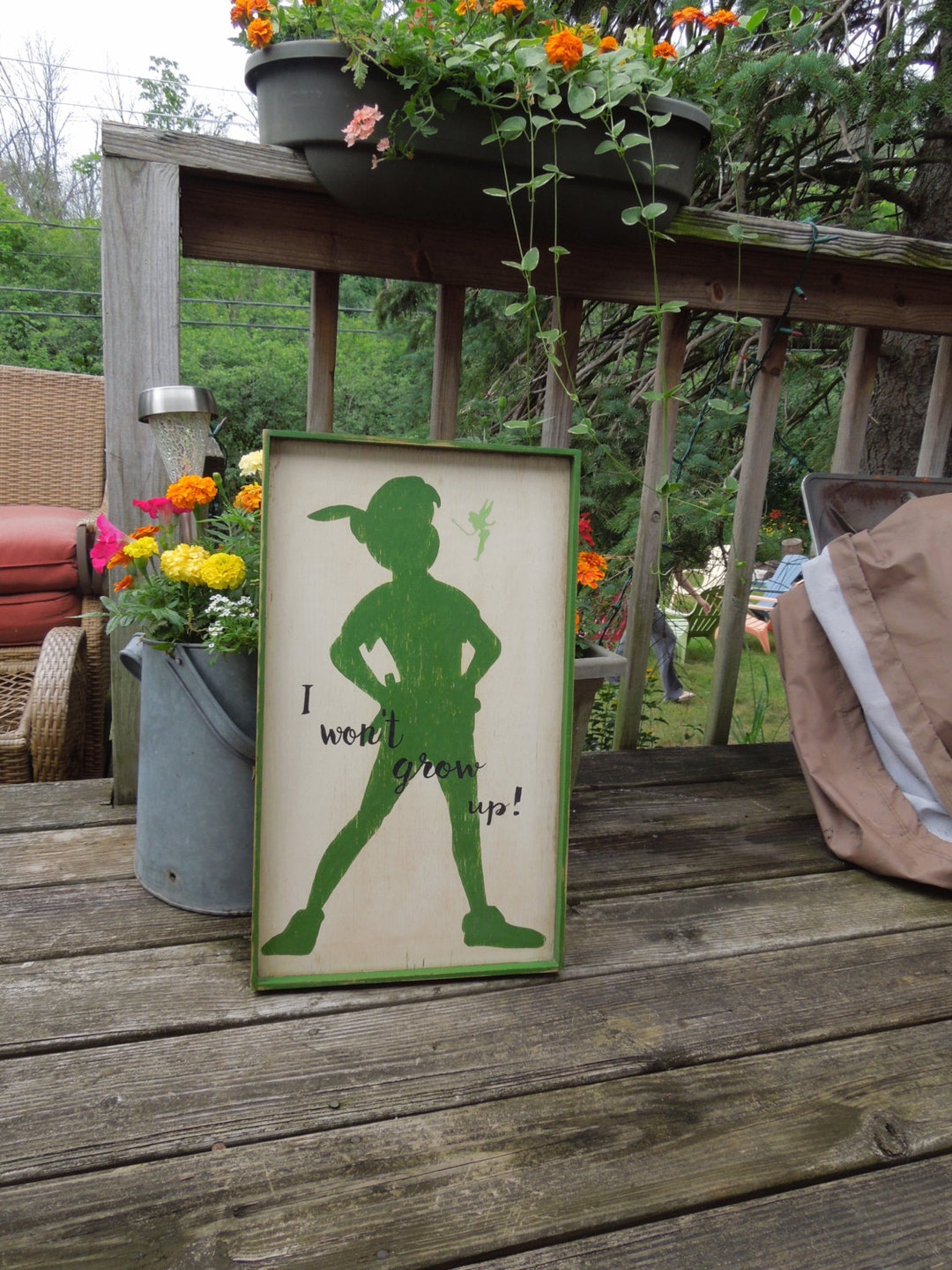 I Won't Grow Up! Sign/retro Style Sign/peter Pan Sign/ Hand Painted ...